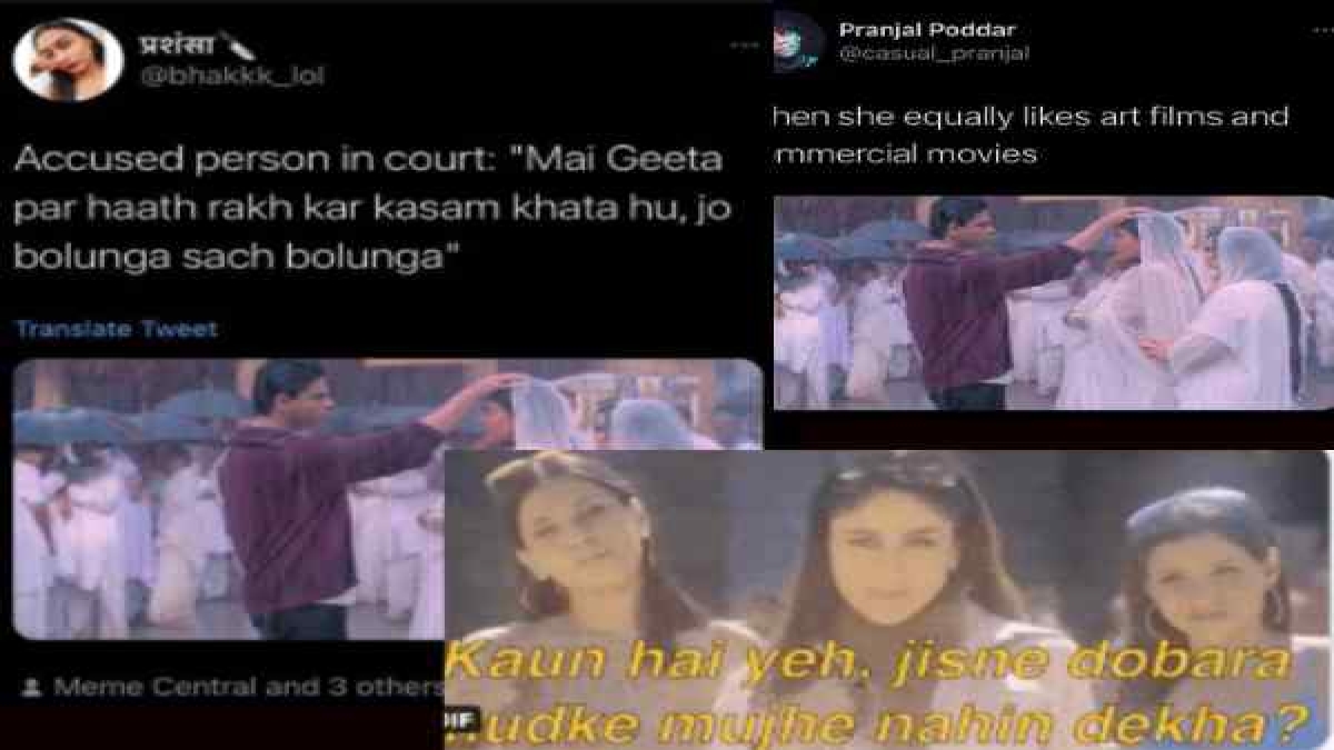 शाहरूख खान और काजोल की का इमोशनल सीन बना मज़ेदार वायरल मीम | Shahrukh ...