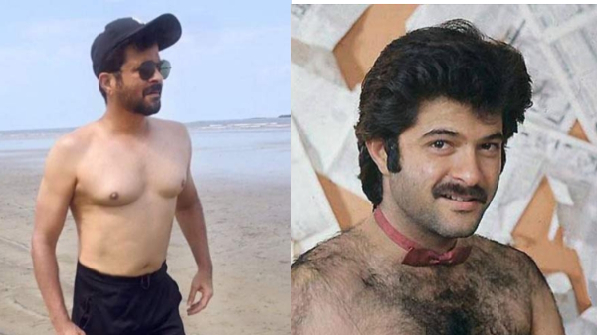 Anil Kapoor shirtless without chest hair Anil Kapoor workout in minus ...