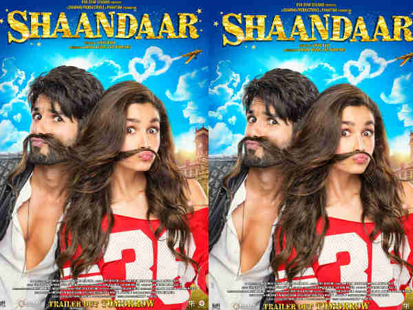 Shaandaar new poster starring Shahid Kapoor, Alia Bhatt - Hindi Filmibeat