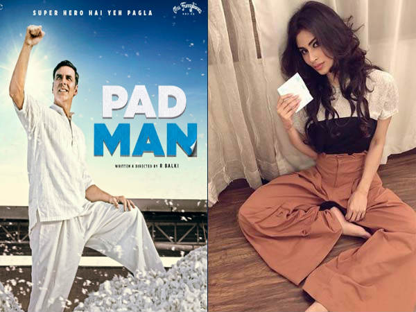padman challenge tv actress mouni roy poses with sanitary napkin ...
