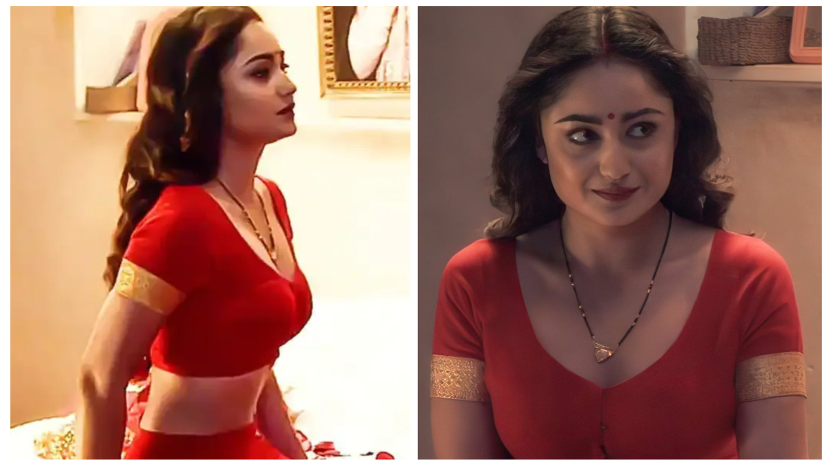Aashram Fame Web Series actress Tridha Choudhury shared her superbold video - Hindi Filmibeat