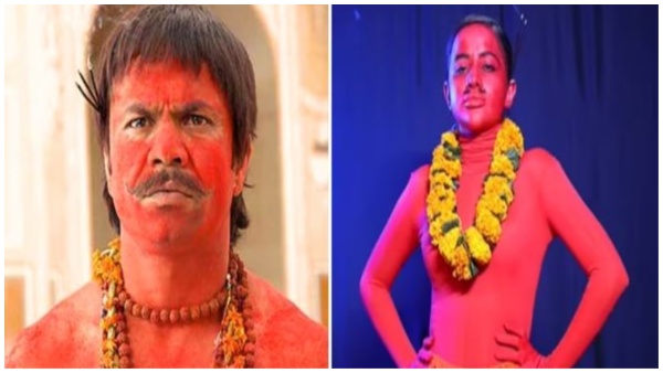 Urfi Javed recrestes chota pandit aka rajpal yada from bhul bhulaiya ...