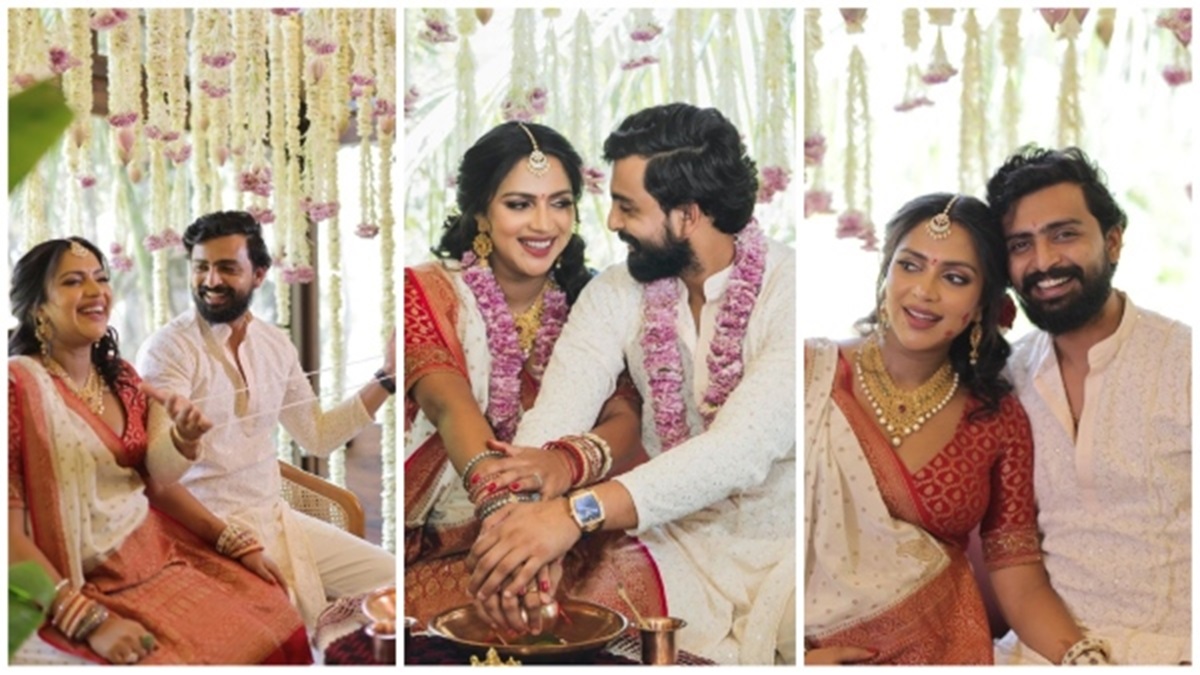 Amala paul baby shower photos Amala paul ops kanjivaram saree for ...